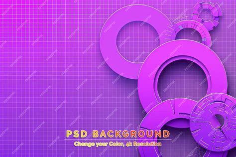 Futuristic Abstract Background With Circular Shapes Premium Ai Generated Psd