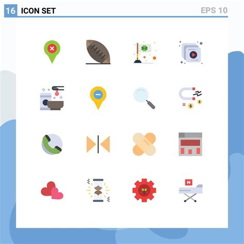 16 Universal Flat Colors Set For Web And Mobile Applications Spa Relax Festival Video Collection