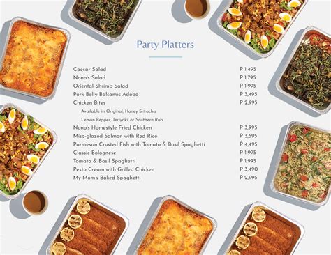 Kitchen Menu Nonos Comfort Kitchen And Bakery