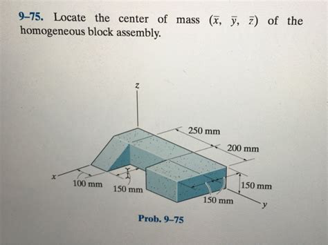 Solved Locate The Center Of Mass X Bar Y Bar Z Bar Of