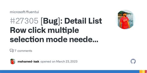 Bug Detail List Row Click Multiple Selection Mode Needed Like Check