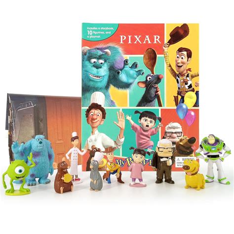 Disney Pixar My Busy Books Storybook 10 Figurines Playmat Phidal