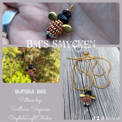 Bee Seed Bead Earrings Beading Pattern Beaded Bumble Bee Tutorial Diy