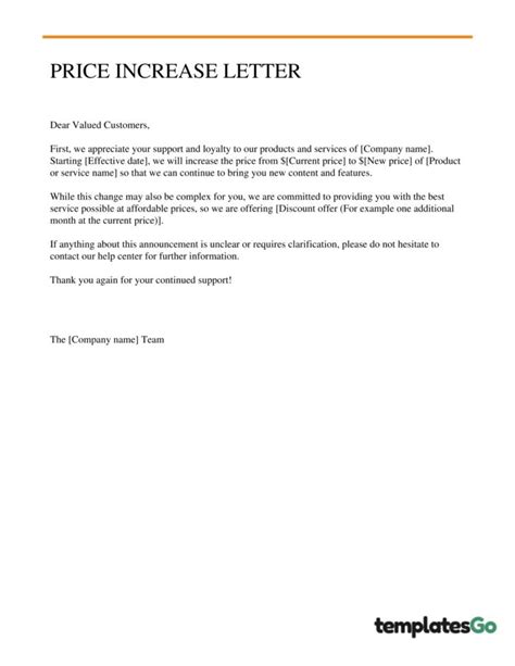 Price Increase Letters How To Inform Your Clients Professionally