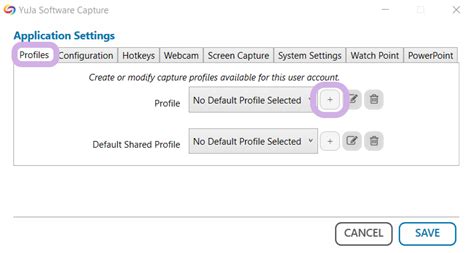enabling automatic index generation in the yuja software capture