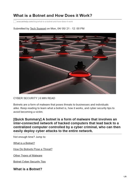 What Is A Botnet And How Does It Work Pdf Security Computer Security