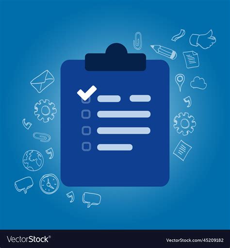 Icon Of Notepad Board Check List Goals Plan Vector Image