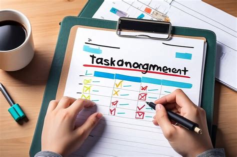 Premium Photo Task Management Check List Efficient Work Project Plan