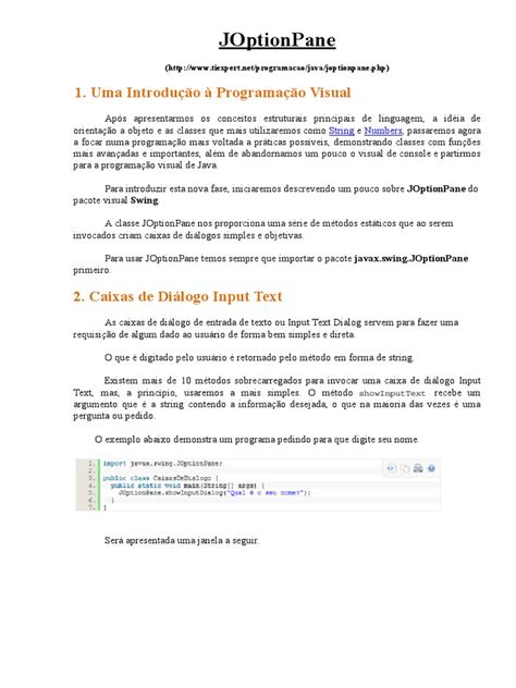 joption pane pdf