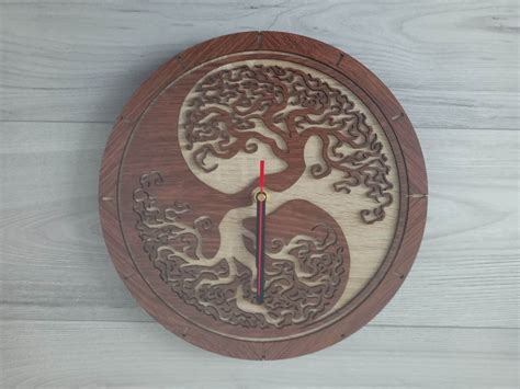Wall Clock Tree Of Life Etsy