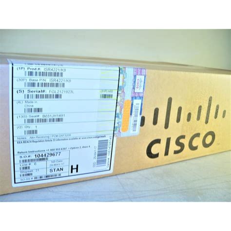 Cisco Isr4221 Sec K9 Isr 4221 Router W Sec Bundle Lic
