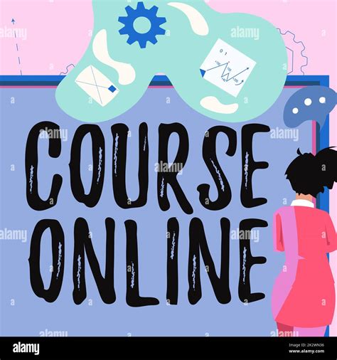 Conceptual Caption Course Online Business Concept ELearning Electronic Education Distant Study