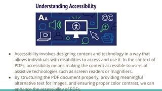 Accessible Pdf Creation Techniques For Enhanced Document Accessibility Pptx