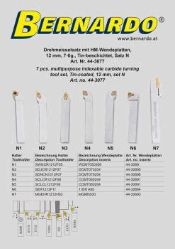 Turning Tools Sets Bernardo Multipurpose Indexable Carbide Turning Tool Set 12 Mm Set N