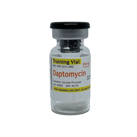Training Vial Daptomycin 500mg 10ml Mockmeds