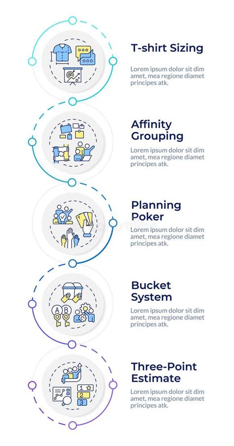 Agile Work Estimation Infographic Design Template Stock Vector