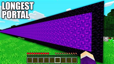 What Happen If You Build This Longest Nether Portal In Minecraft Large Dimension Youtube