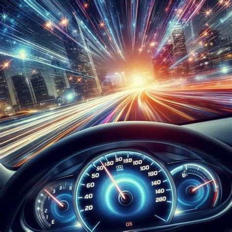 A Car With A Speedometer That Says Speed Limit On The Dashboard Premium Ai Generated Image