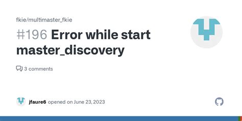 Error While Start Masterdiscovery · Issue 196 · Fkiemultimasterfkie · Github