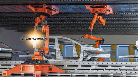 Ev 기술 자동차 공장 운송 운송 Arm Robot Ai 제조 자동차 제품 제조 산업 기술 서비스 유지 보수 미래 창고 기계