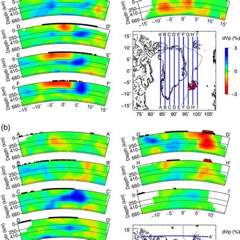 Vertical Cross Sections Of The Main Inversion Results Along A Nine