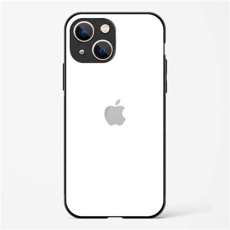 Buy Pure White Glossy Glass Case For Iphone 13 Mini