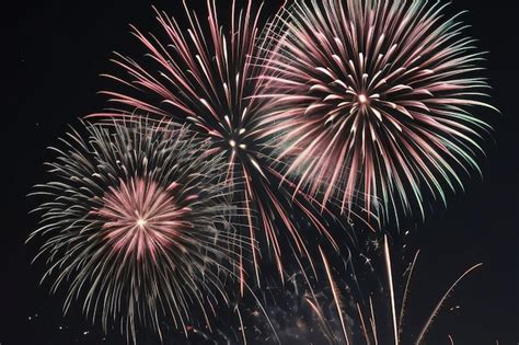 Premium Ai Image Overlay Layer Footage On Black Background With Fireworks