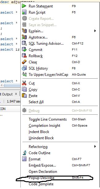 Sql Server How To View SQL Table Structure In Oracle SQL Developer Stack Overflow