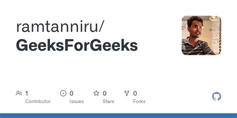 GitHub Ramtanniru GeeksForGeeks