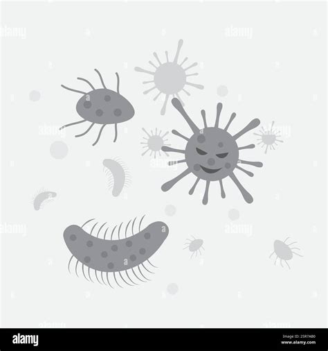 Air Pollution Cartoon Vector Atmospheric Aerosol Particles Or