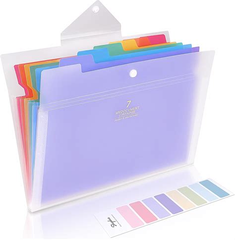 SKYDUE Folders For Paperwork A4 Expanding File Folder A4 Folder With 7 Pockets Paperwork