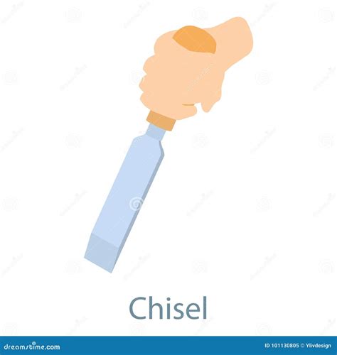 Chisel Icon Isometric D Style Stock Vector Illustration Of Blade Isometric