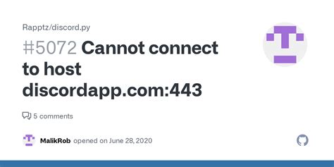 Cannot Connect To Host 443 · Issue 5072 · Rapptz