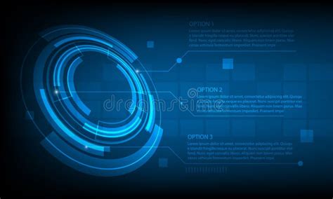 Abstract Circle Infographic Digital Technology Background Futuristic Structure Elements Concept