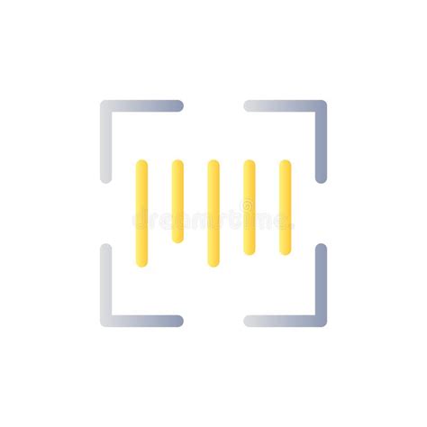 Scanning Barcode Flat Gradient Color Ui Icon Stock Vector