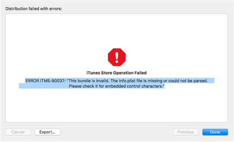 Ios This Bundle Is Invalid The Info Plist File Is Missing Or Could Not Be Parsed Please