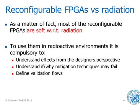 Ppt Using Reconfigurable Fpgas In Radioactive Environments Challenges And Possible Solutions