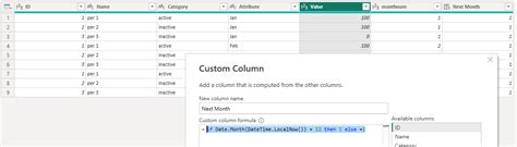 Powerquery How To Pick The Next Months Value Stack Overflow