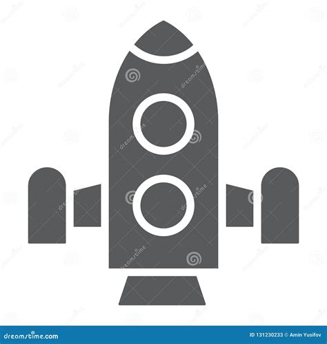 Rocket Glyph Icon Shuttle And Astronomy Spaceship Sign Vector Graphics A Solid Pattern On A