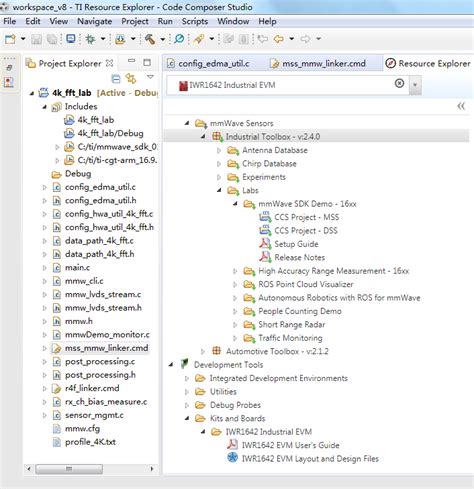 Ccsiwr1642boost Import A Example Project Into Ccs Sensors Forum Sensors Ti E2e Support