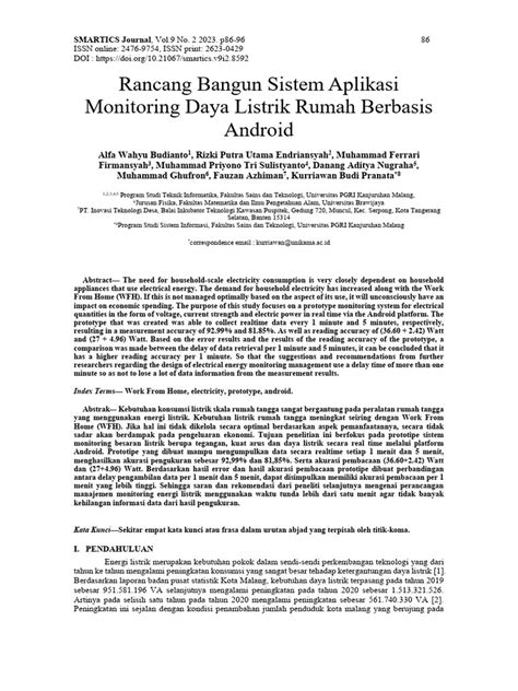 Rancang Bangun Sistem Aplikasi Monitoring Daya Listrik Rumah Berbasis Android Pdf