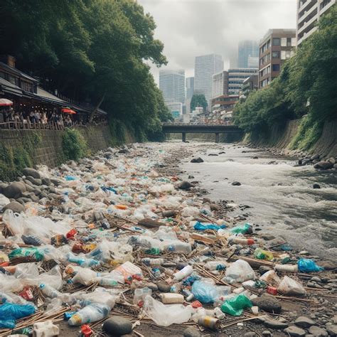 Premium Ai Image Plastic Pollution Campaign