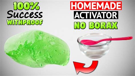 NO BORAX NO GLUE SLIME ACTIVATOR Success How To Make Slime Activator Without Glue Borax At