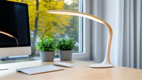 A Desk With A Computer Monitor Keyboard And Mouse On It Ai Stock