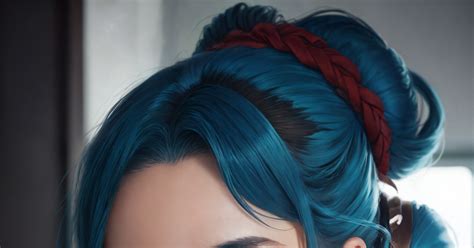 Девушка с синими волосами Пикабу