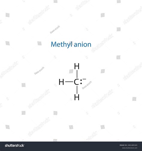 Methyl Anion Molecule Lewis Structure Diagramorganic Stock Vector Royalty Free 2461485183