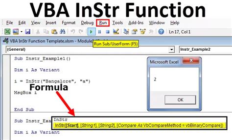 Vba Instr Top 5 Des Exemples Dutilisation De La Fonction Excel Vba