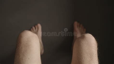 Man Sitting With Naked Legs Indoor Stock Image Image Of Adult Young
