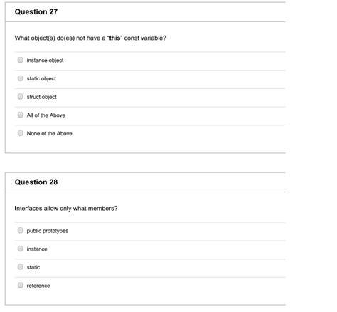 Solved What Objects Does Not Have A This Const