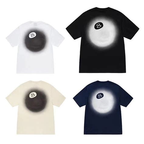 스투시 Stussy 스투시 로고 8볼 페이드 반팔 티셔츠 남녀공용 커플 반팔티 위시버킷